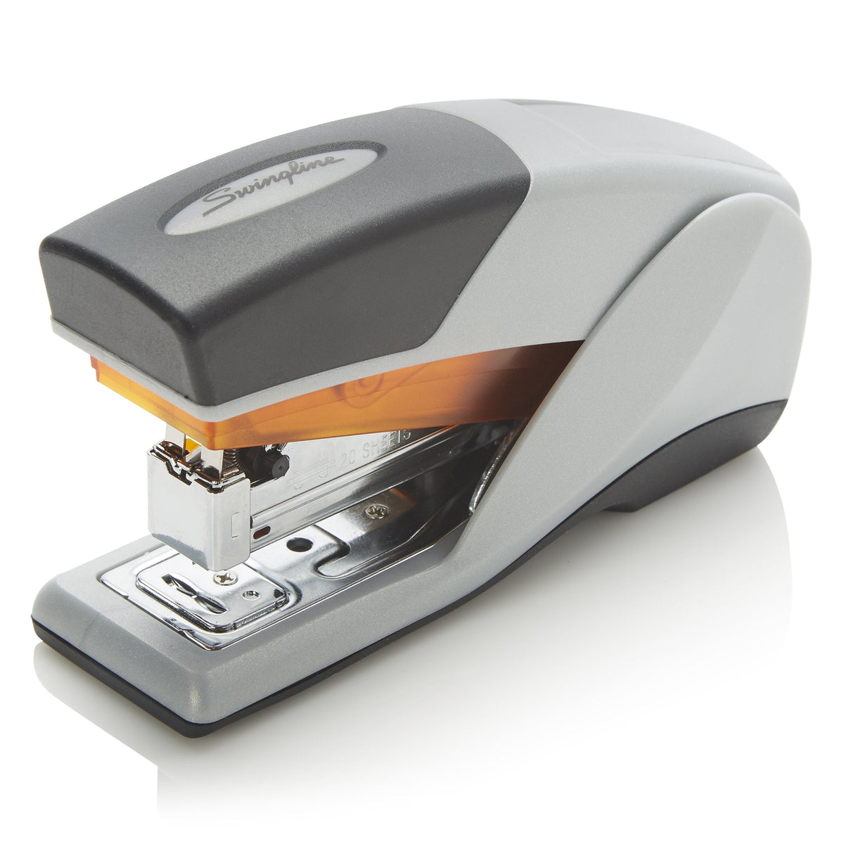 Swingline Optima 25 Compact Stapler, 25 Sheets, Gray/Orange – Paper ...